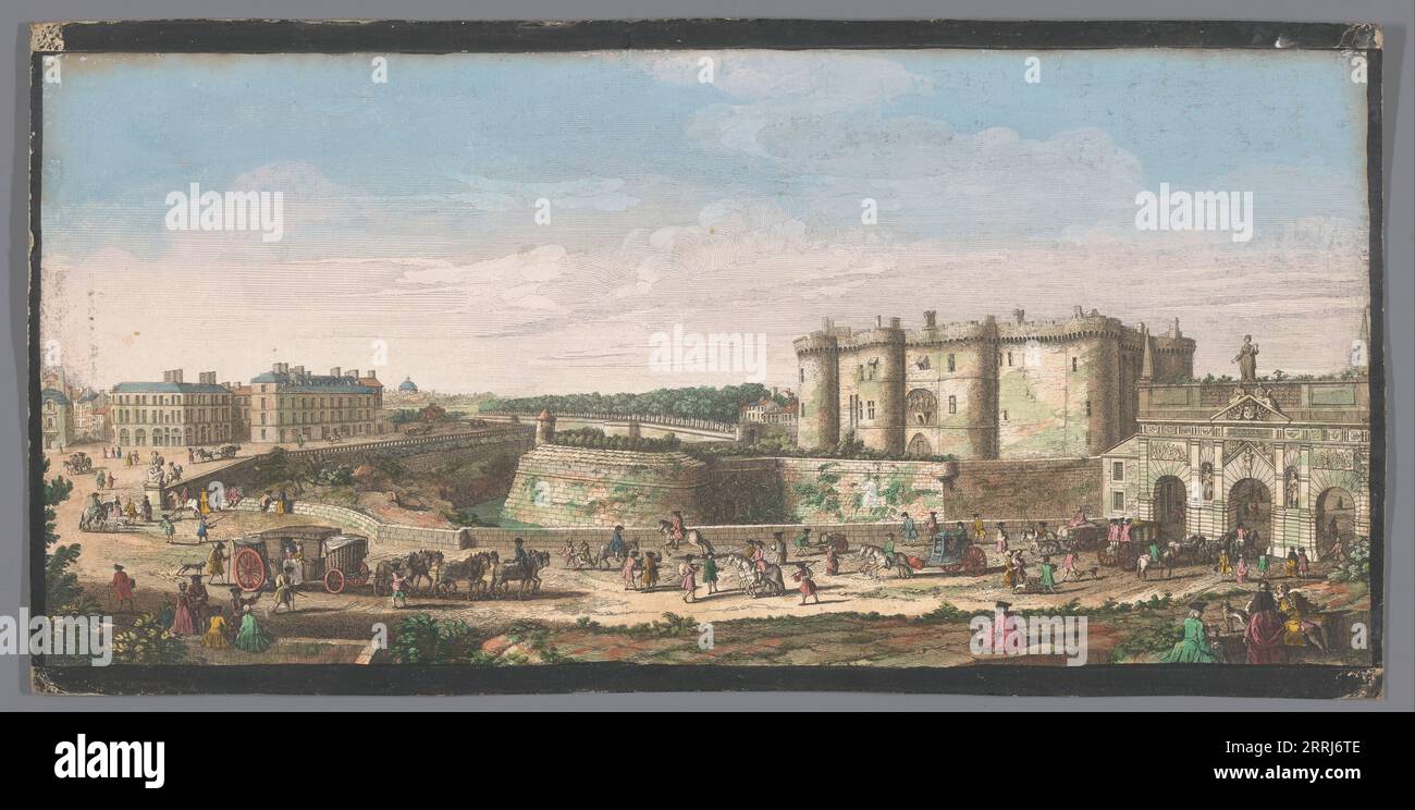 View of the Bastille and Porte Saint-Antoine in Paris, 1700-1799 Stock ...