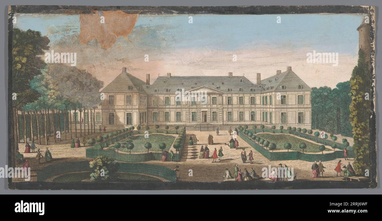 View of the Palais du Temple in Paris seen from the garden, 1700-1799 ...