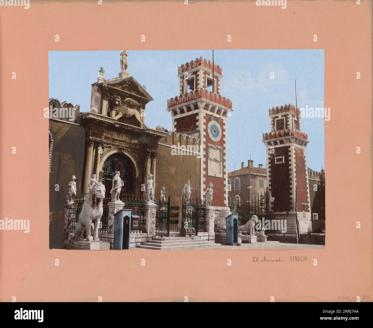 Entry gate of the Arsenal in Venice, 1850-1876. Part of an album with ...