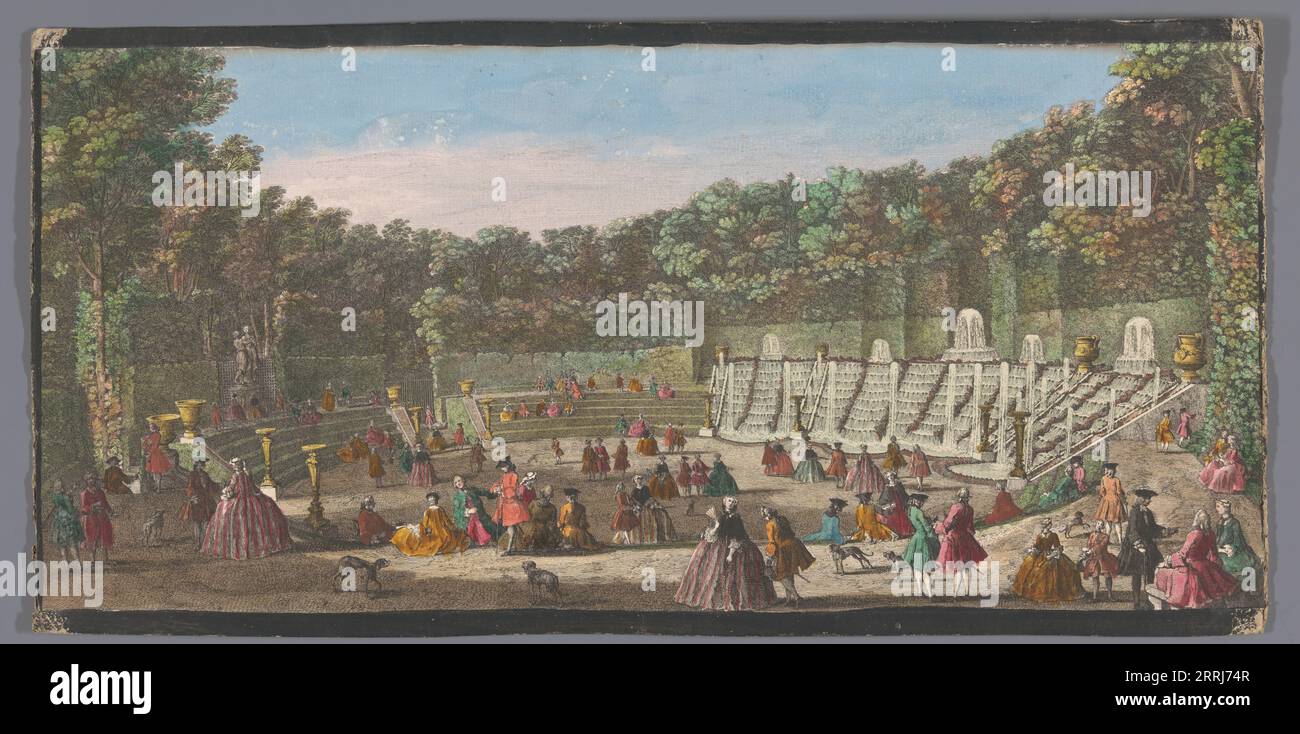View of the Salle. The ball in the garden of Versailles, 1700-1799 ...