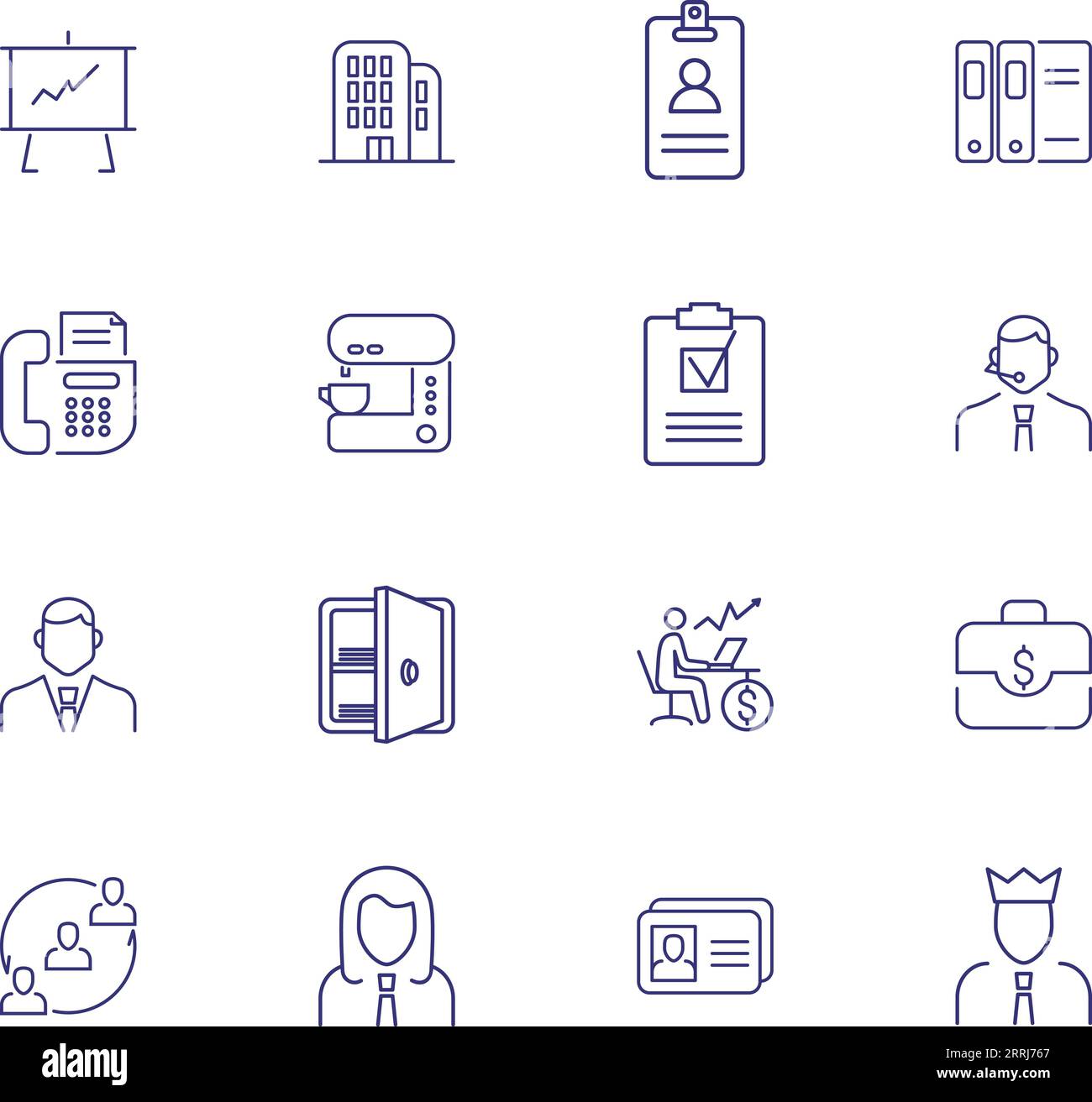 Businessman linear icon boss Stock Vector Images - Alamy