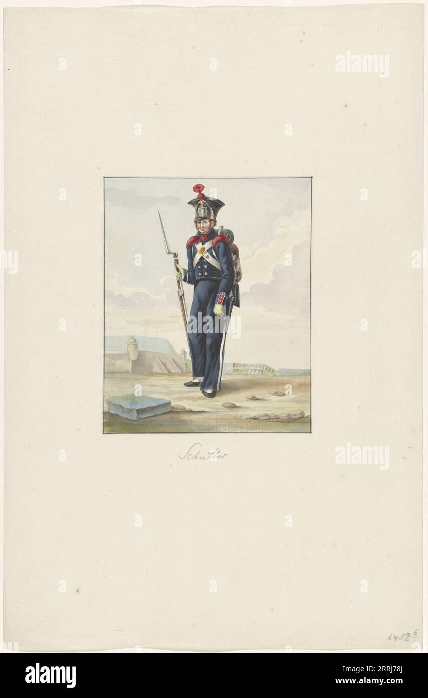 Rifleman, 1830-1831. Soldier in uniform. Part of a series of six ...