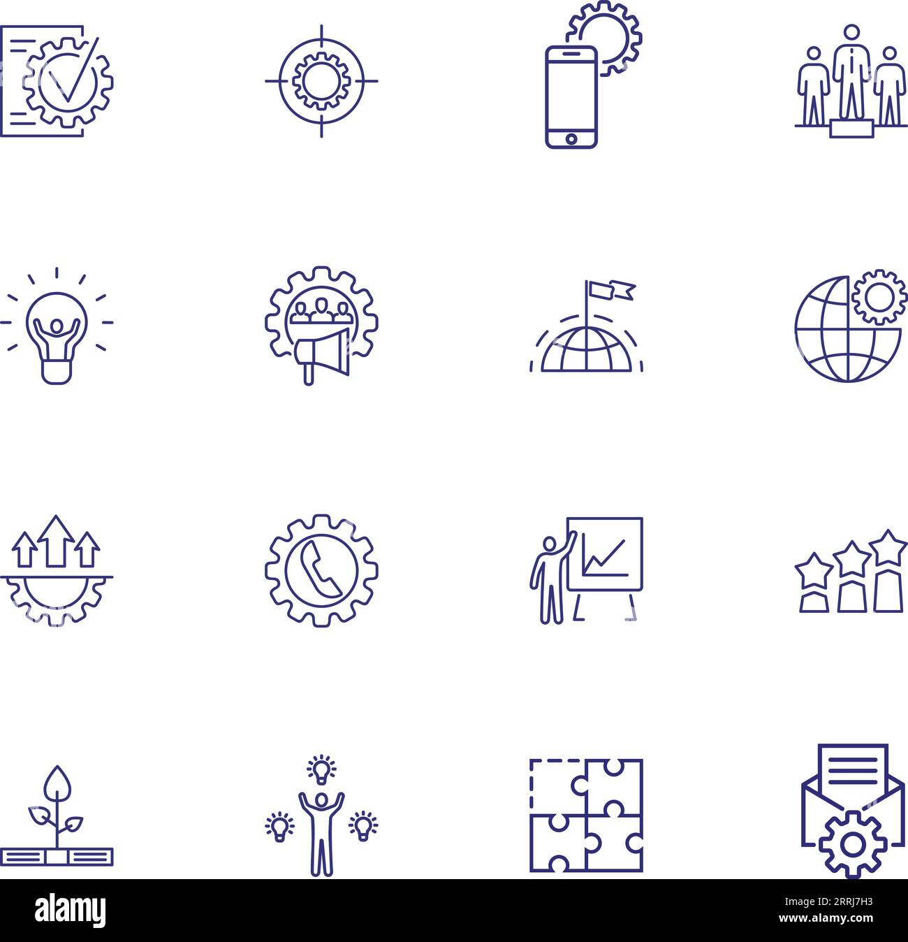 Progress icons. Set of line icons Stock Vector Image & Art - Alamy