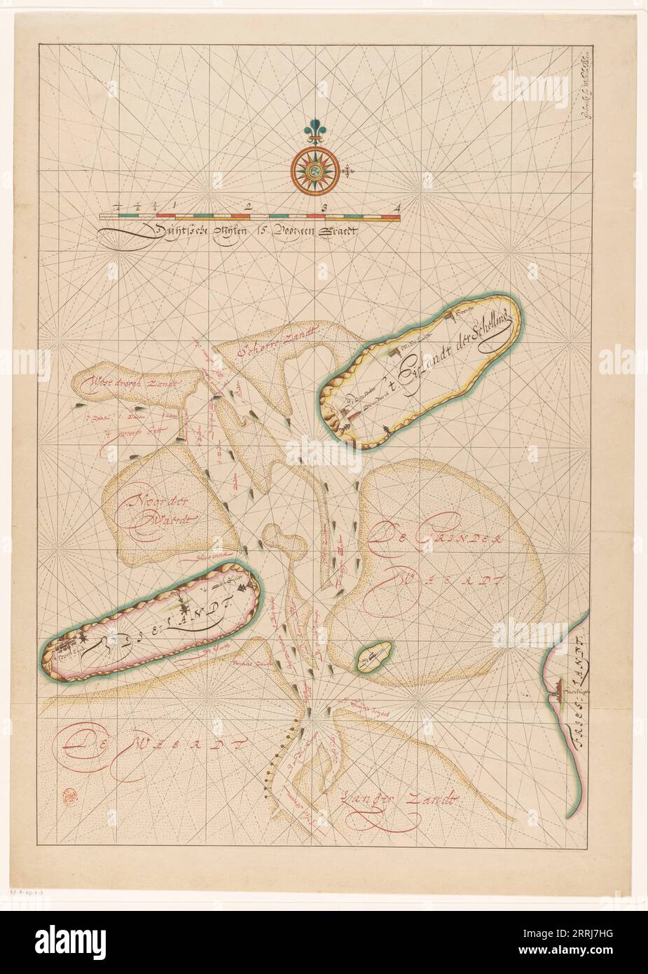 Vlieland map, Terschelling, part of Friesland and the surrounding ...