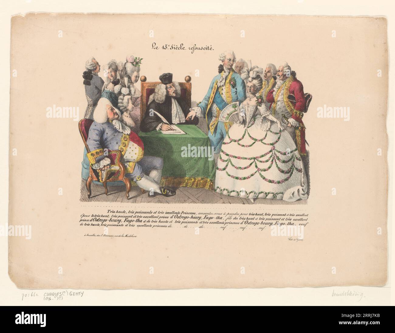 The fifteenth century resurrected, 1820-1830. Satire on the wedding ...