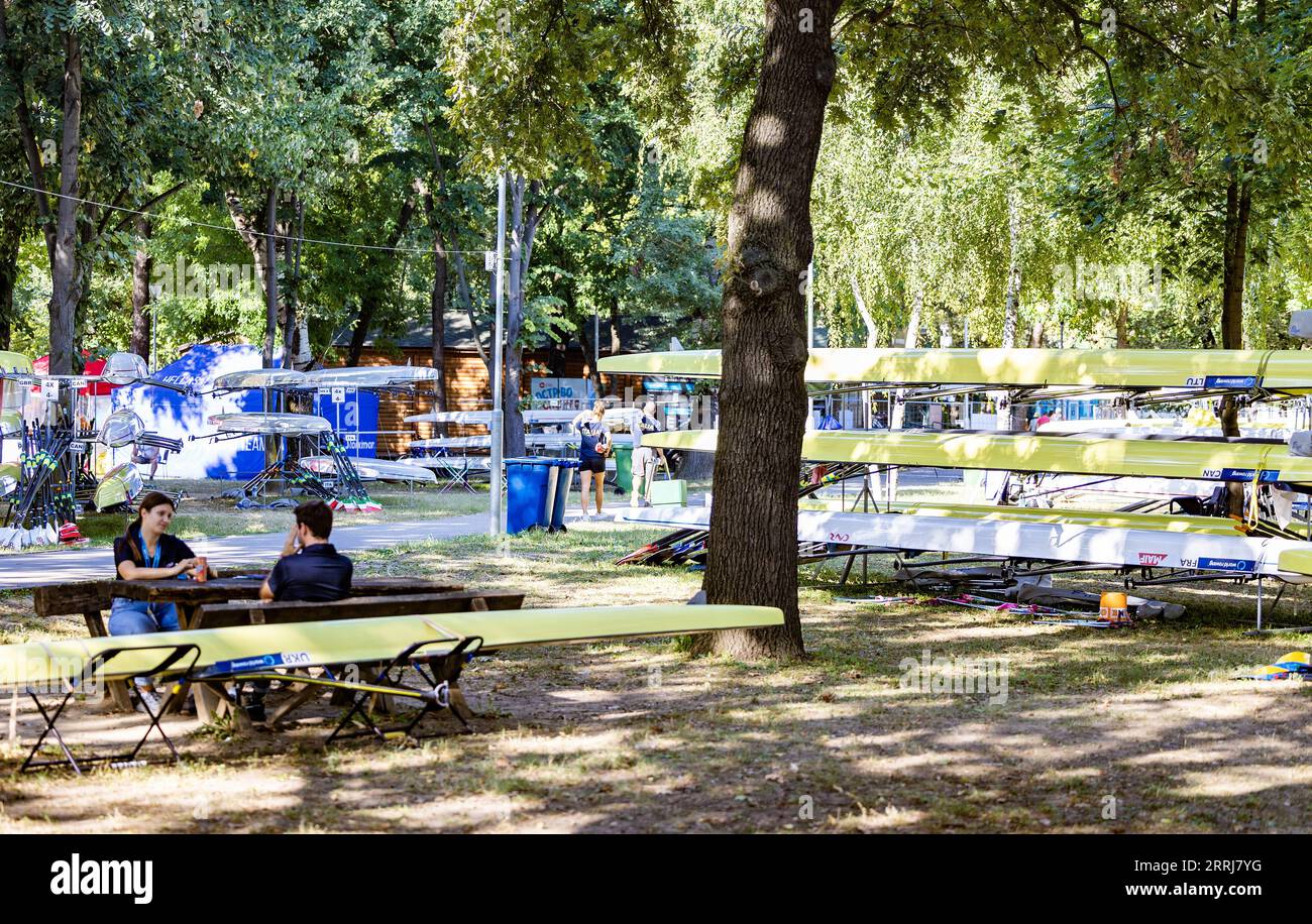 BELGRADE - The boat park of the World Rowing Championships in Belgrade ...