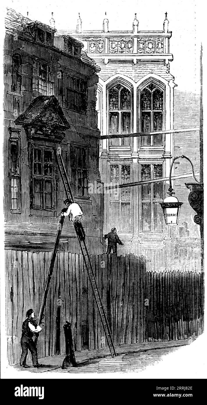 Old House in Fetter-Lane, [London], 1858. Sketch of '...a ...