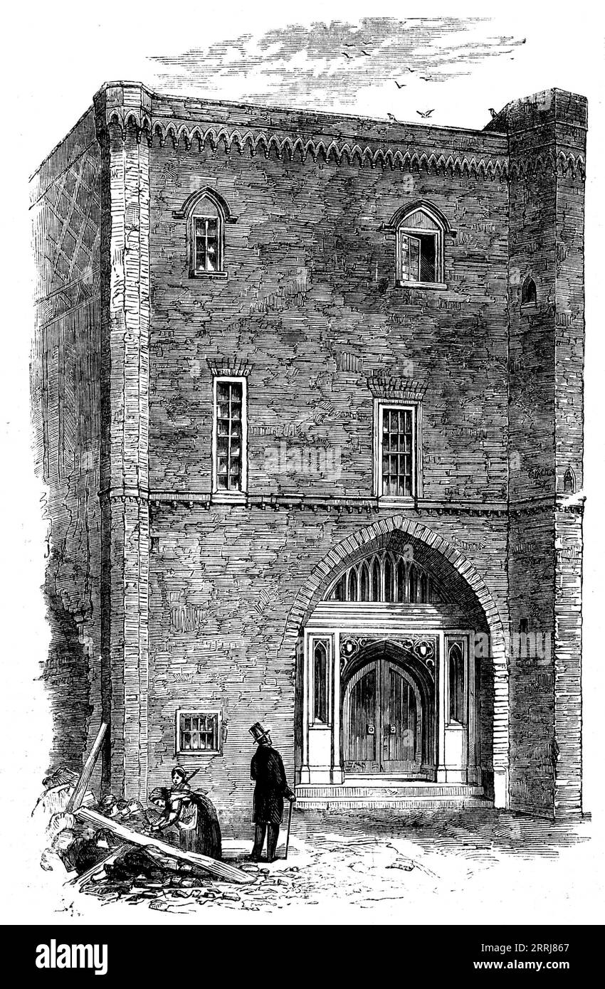King John's Palace at Stepney, 1858. 'The interesting Norman remains ...