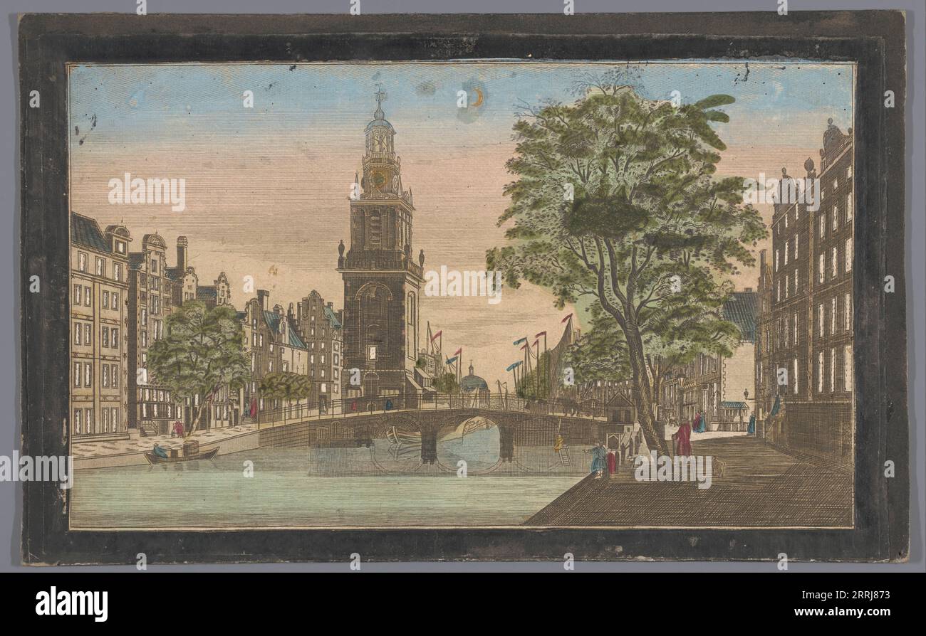 View of the Jan Roodenpoort tower in Amsterdam, 1700-1799 Stock Photo ...