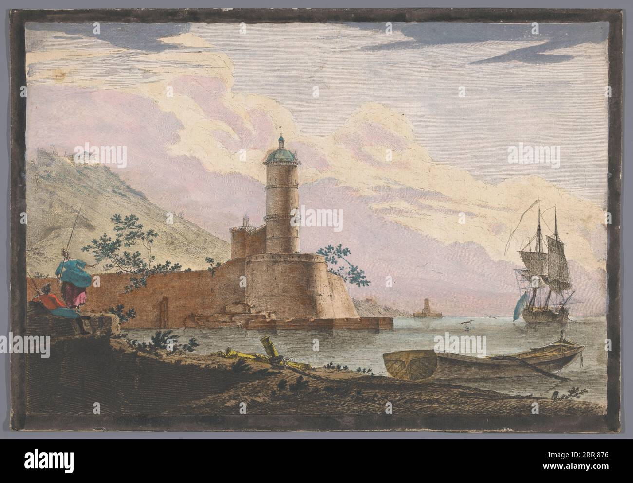 1700 ship etching hi-res stock photography and images - Alamy