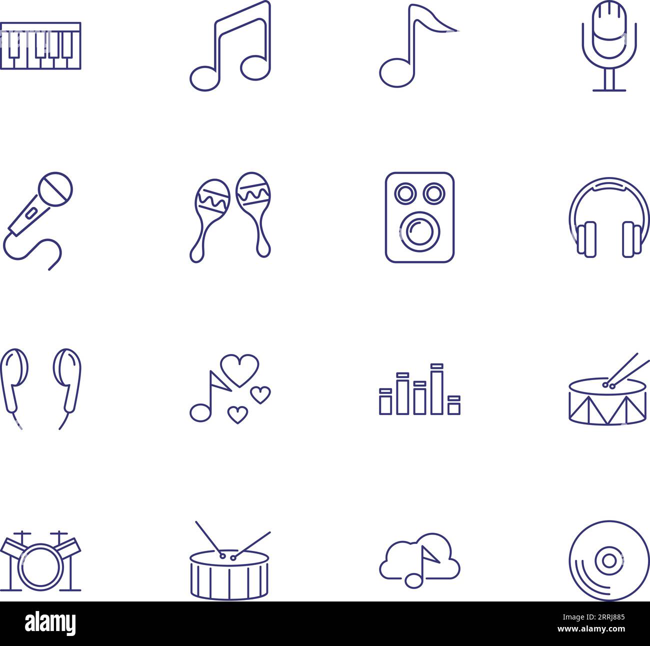Music line icon set Stock Vector Image & Art - Alamy