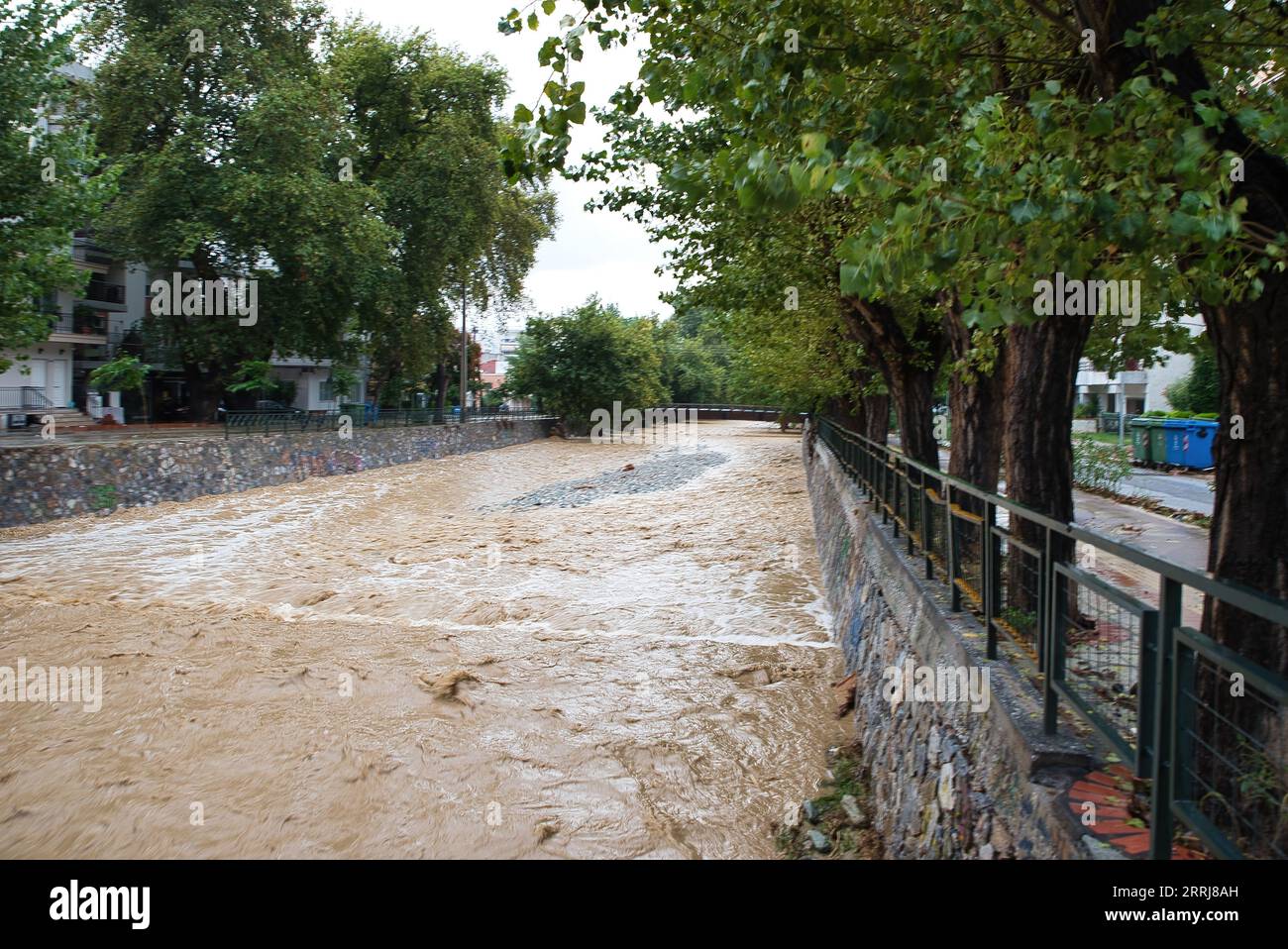 massive damage from heavy rain and flooding in the city of Volos ...