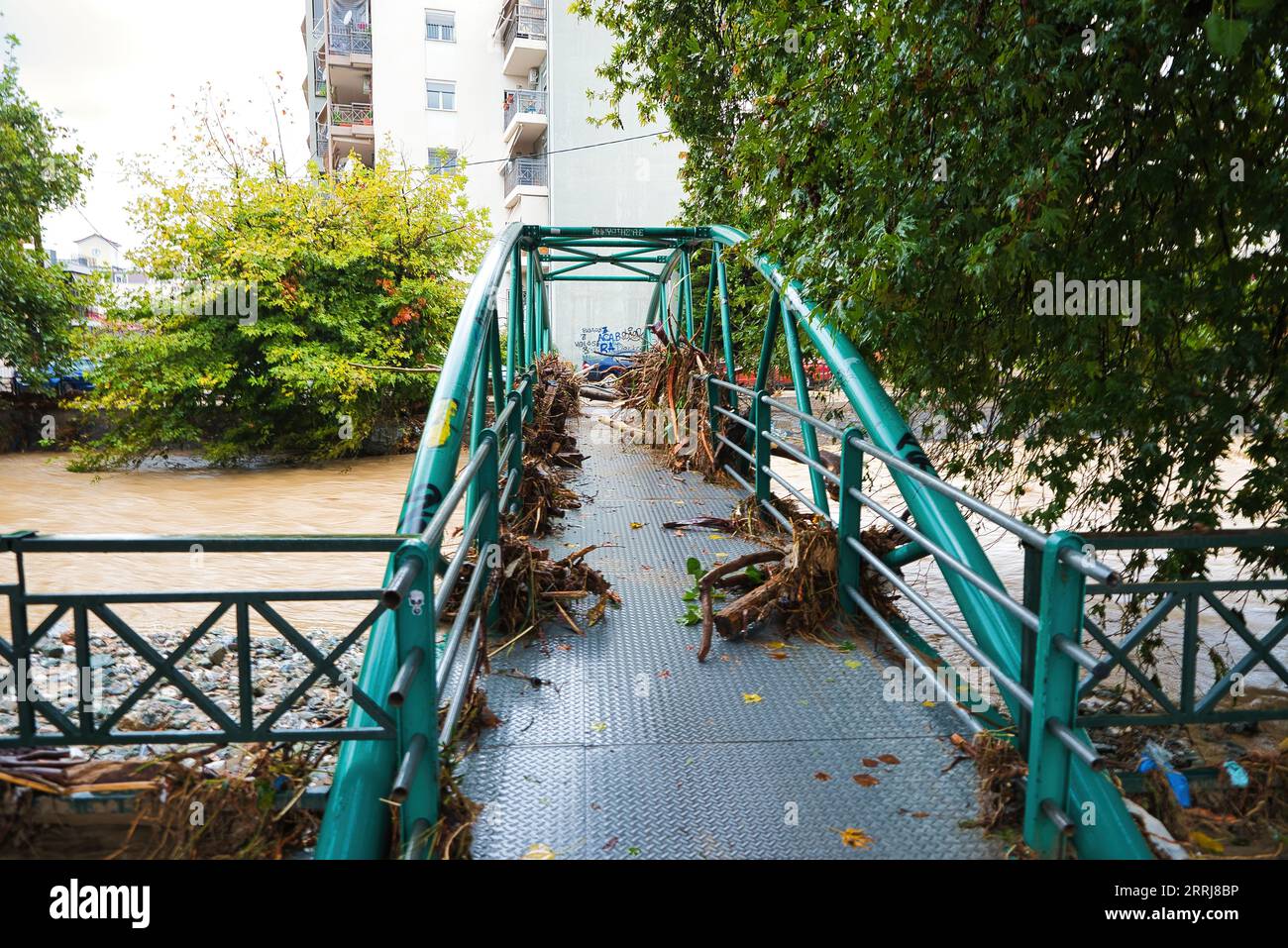 massive damage from heavy rain and flooding in the city of Volos ...