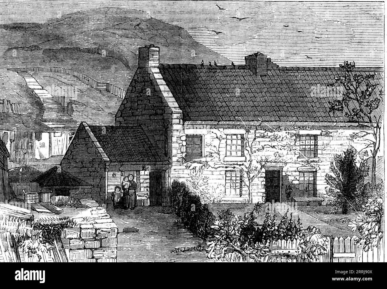 The Birthplace of Mr. Robert Stephenson, M.P., C.E., 1858. 'The cottage ...