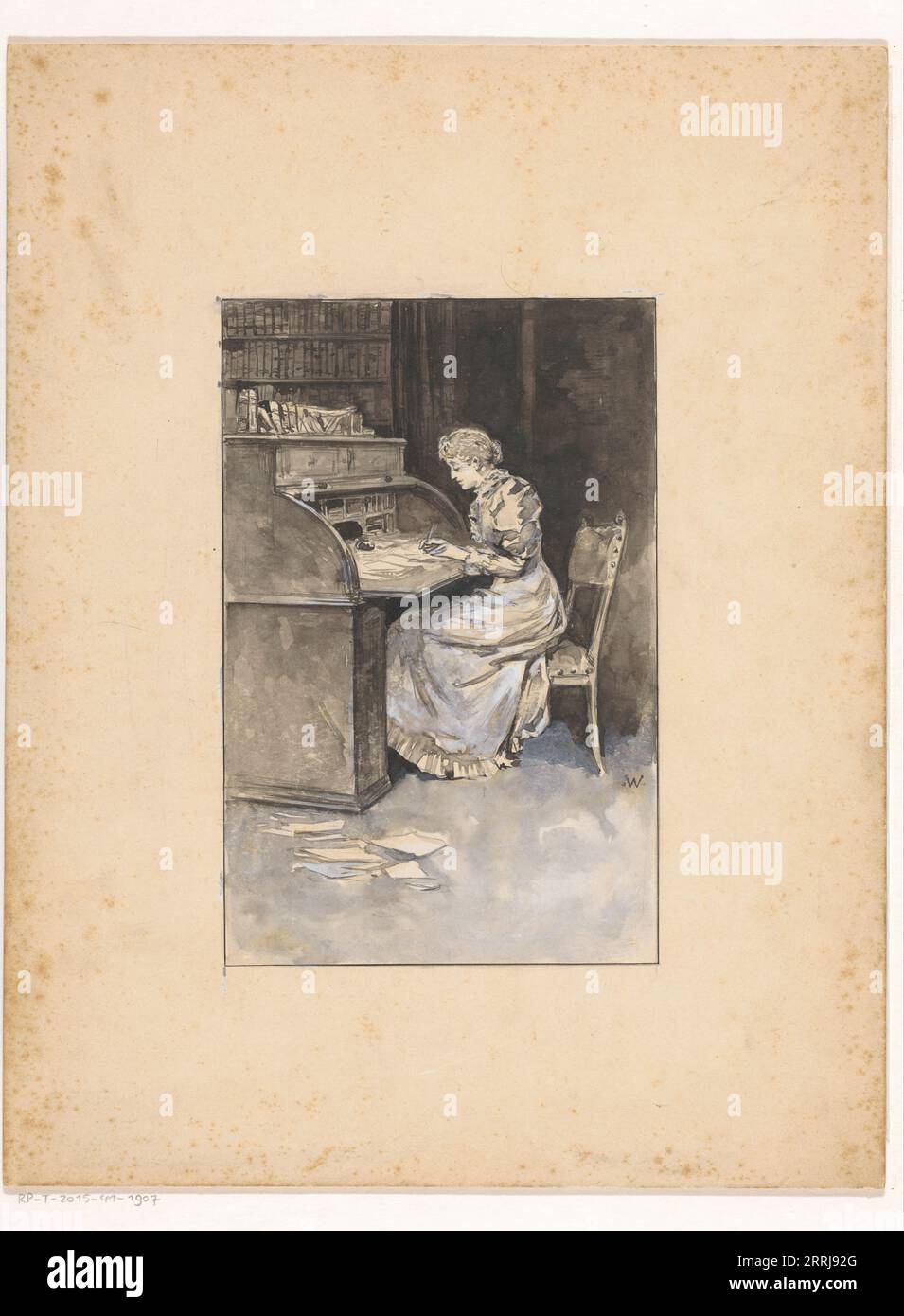 Writing desk woman 19th century hi-res stock photography and images - Alamy