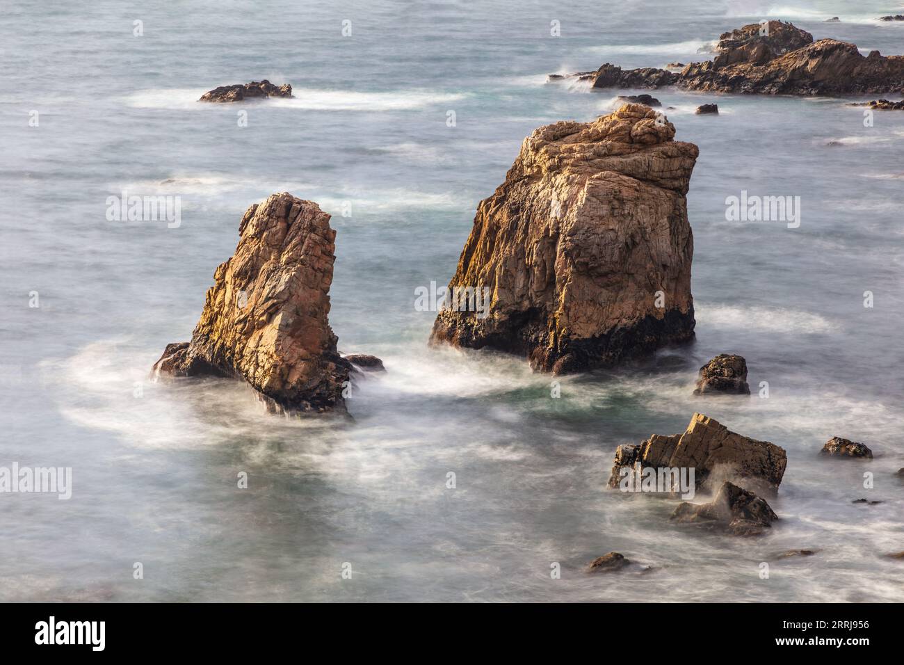 Freestanding rock formations offshore at Garrapata beach, just south of ...