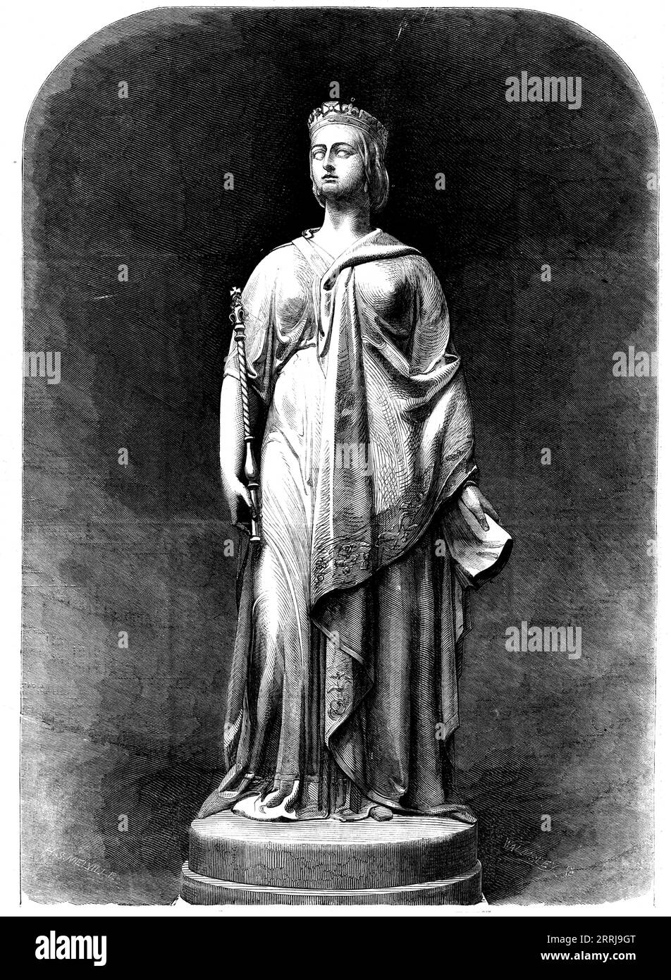 Statue of Queen Victoria in the New Townhall, Leeds, 1858. 'The statue ...
