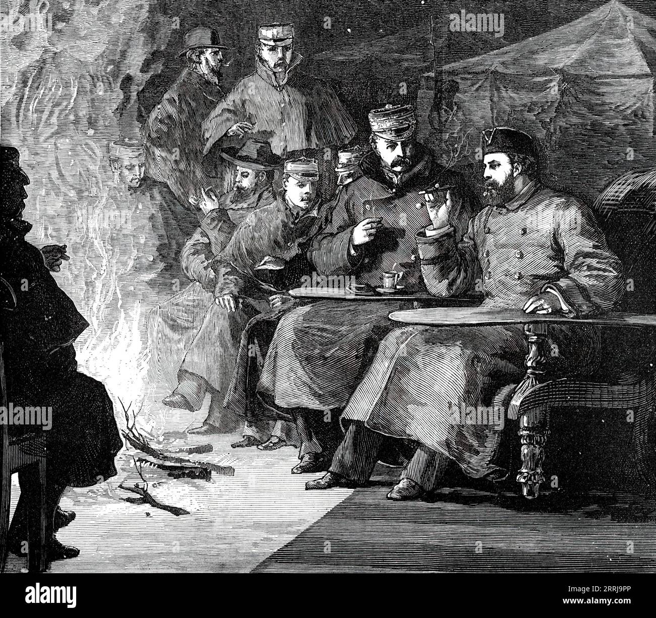 The Prince [of Wales] and his Comrades: Camp-Fire after Dinner in the ...