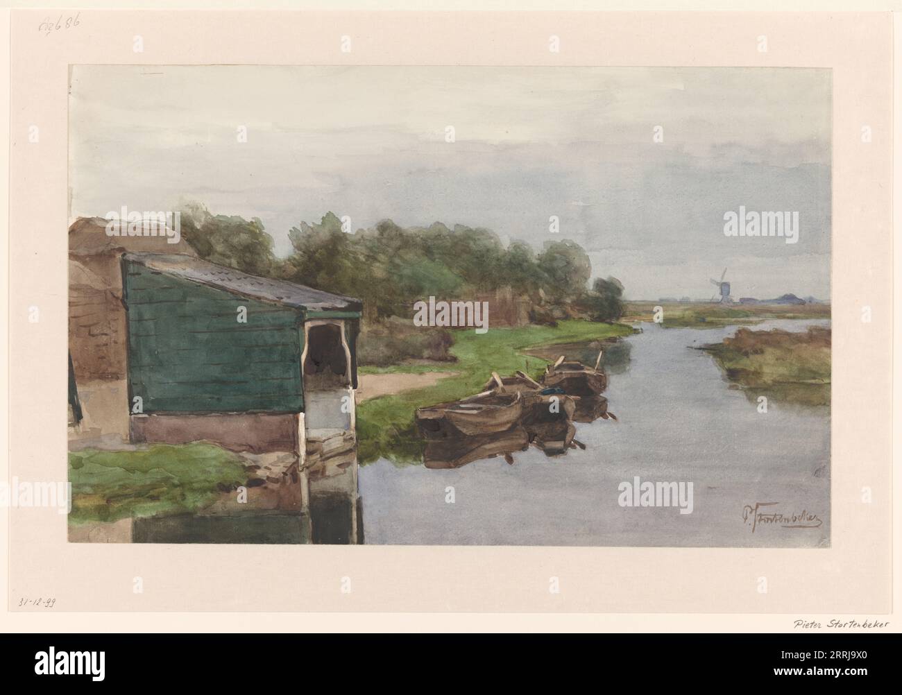 Boats at Wetering, 1838-1892 Stock Photo - Alamy