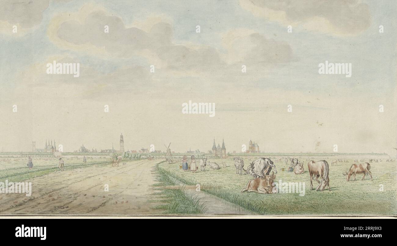 View of Kampen from the landward side, 1770-1810 Stock Photo - Alamy