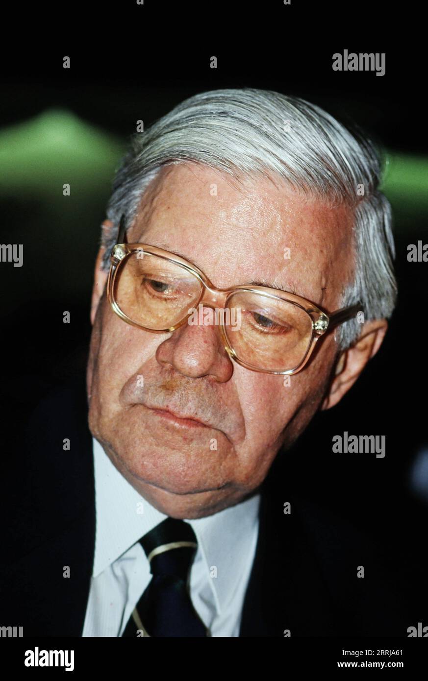 Helmut Schmidt, SPD Politiker, Ex Bundeskanzler, Portrait circa 1990 ...