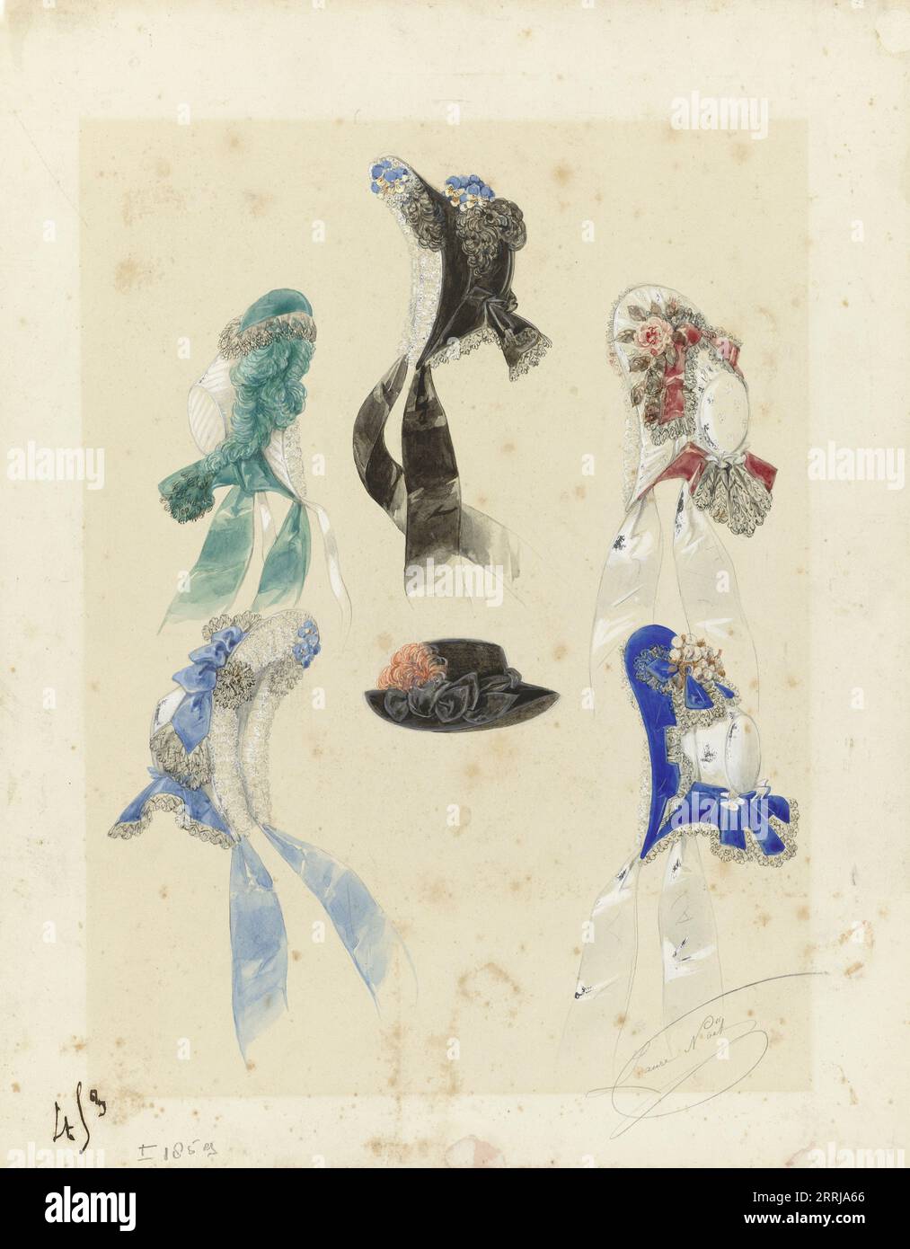 Victorian hats drawing hi-res stock photography and images - Alamy