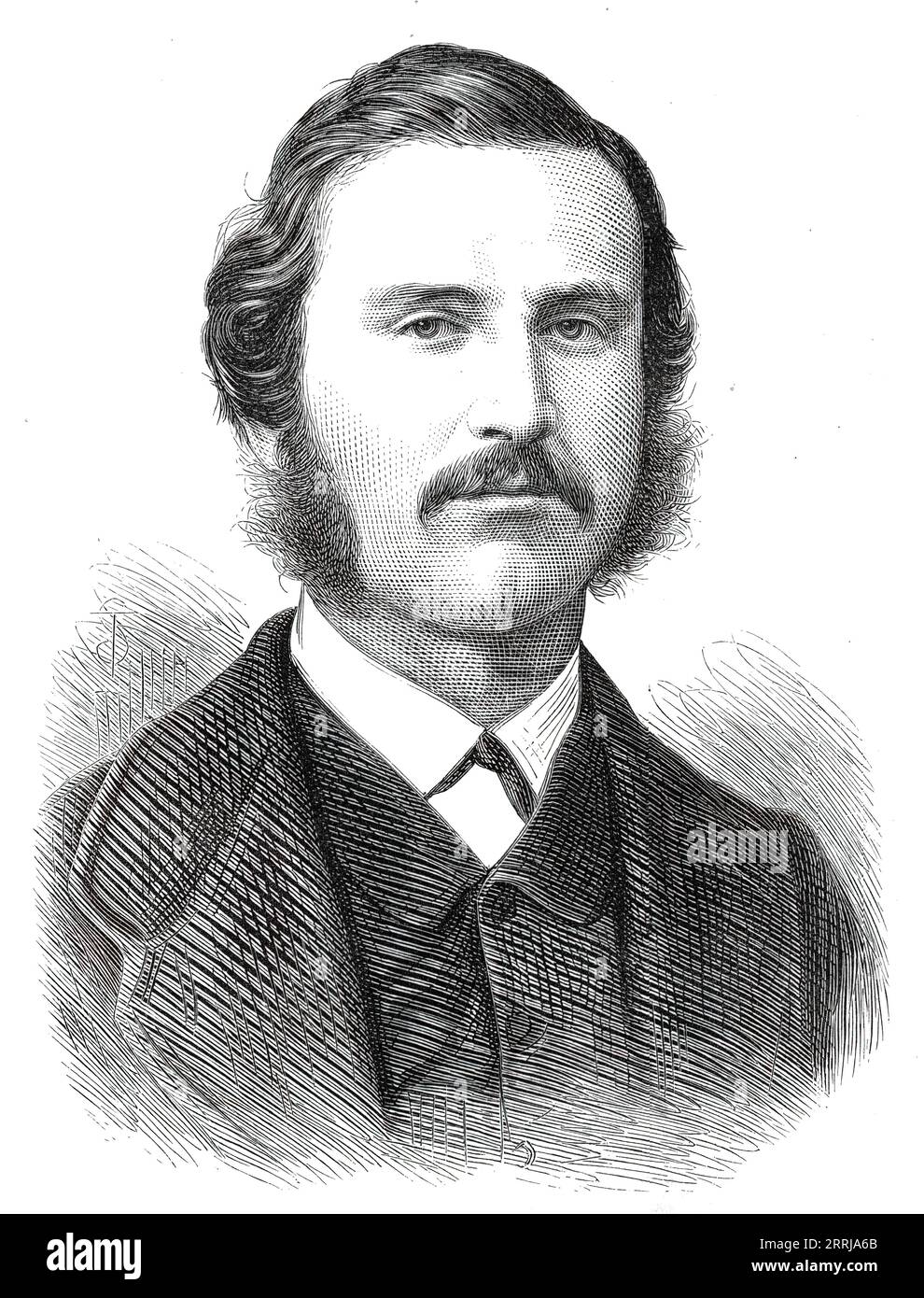 The late Mr. Henry Abbott, German Consul at Salonica, 1876. Engraving ...