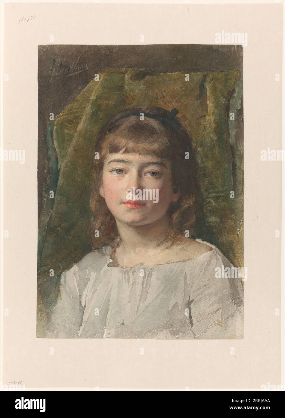 Portrait of an unknown girl, 1865-1892 Stock Photo - Alamy