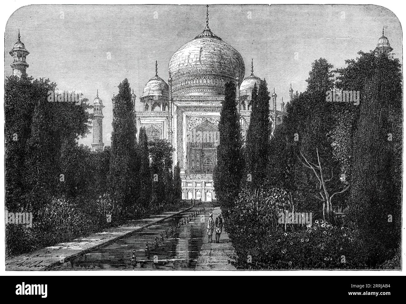 The Taj Mahal, at Agra, 1876. 'This noble building was erected by Shah ...