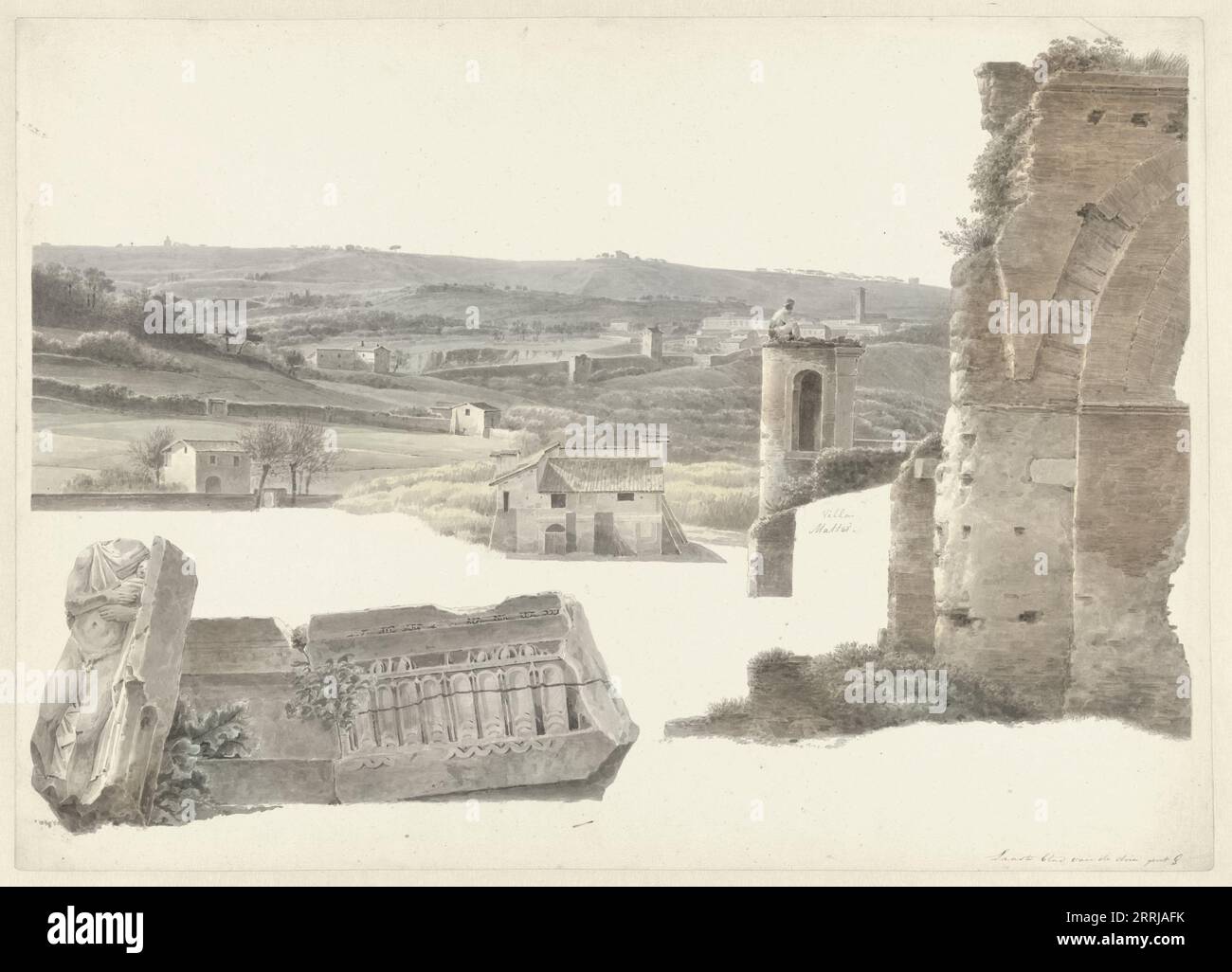 Ancient roman house colour drawing hi-res stock photography and images ...