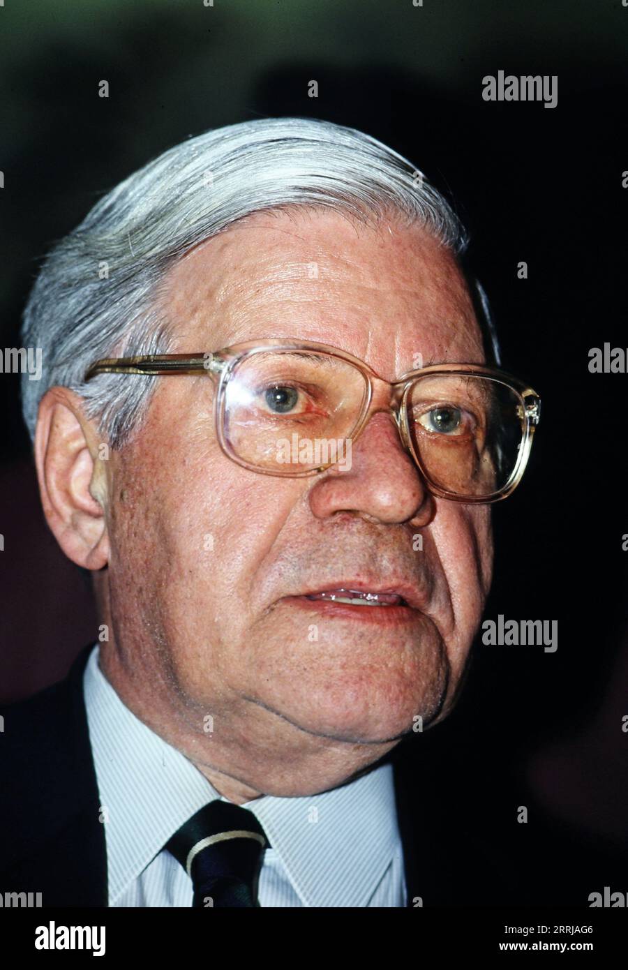Ex Bundeskanzler Helmut Schmidt, Portrait circa 1990 Stock Photo - Alamy