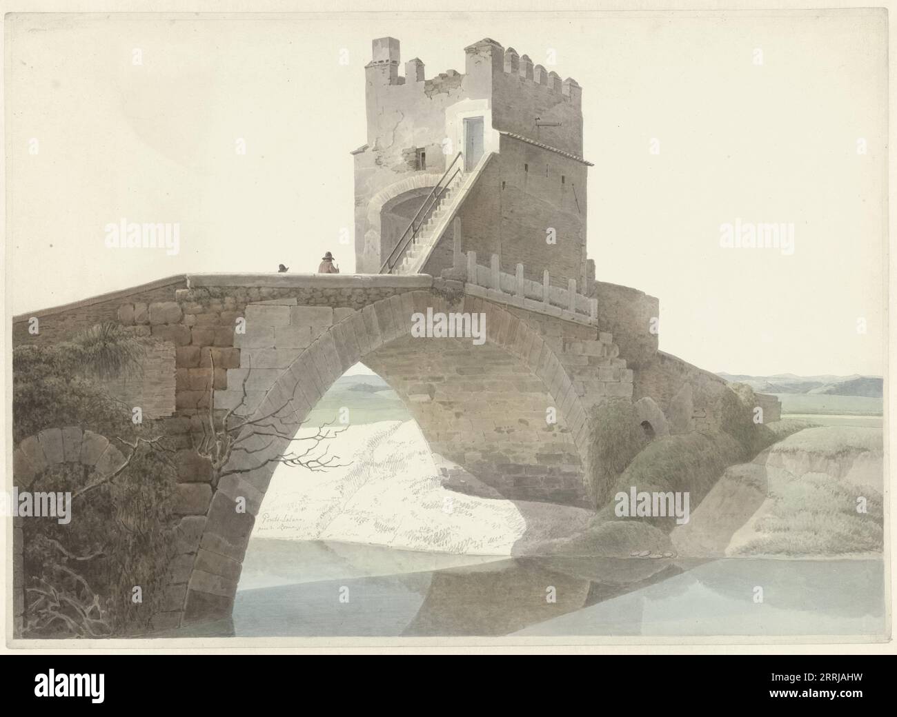 The Ponte Salario, near Rome, c.1809-c.1812. The original Ponte Salario ...