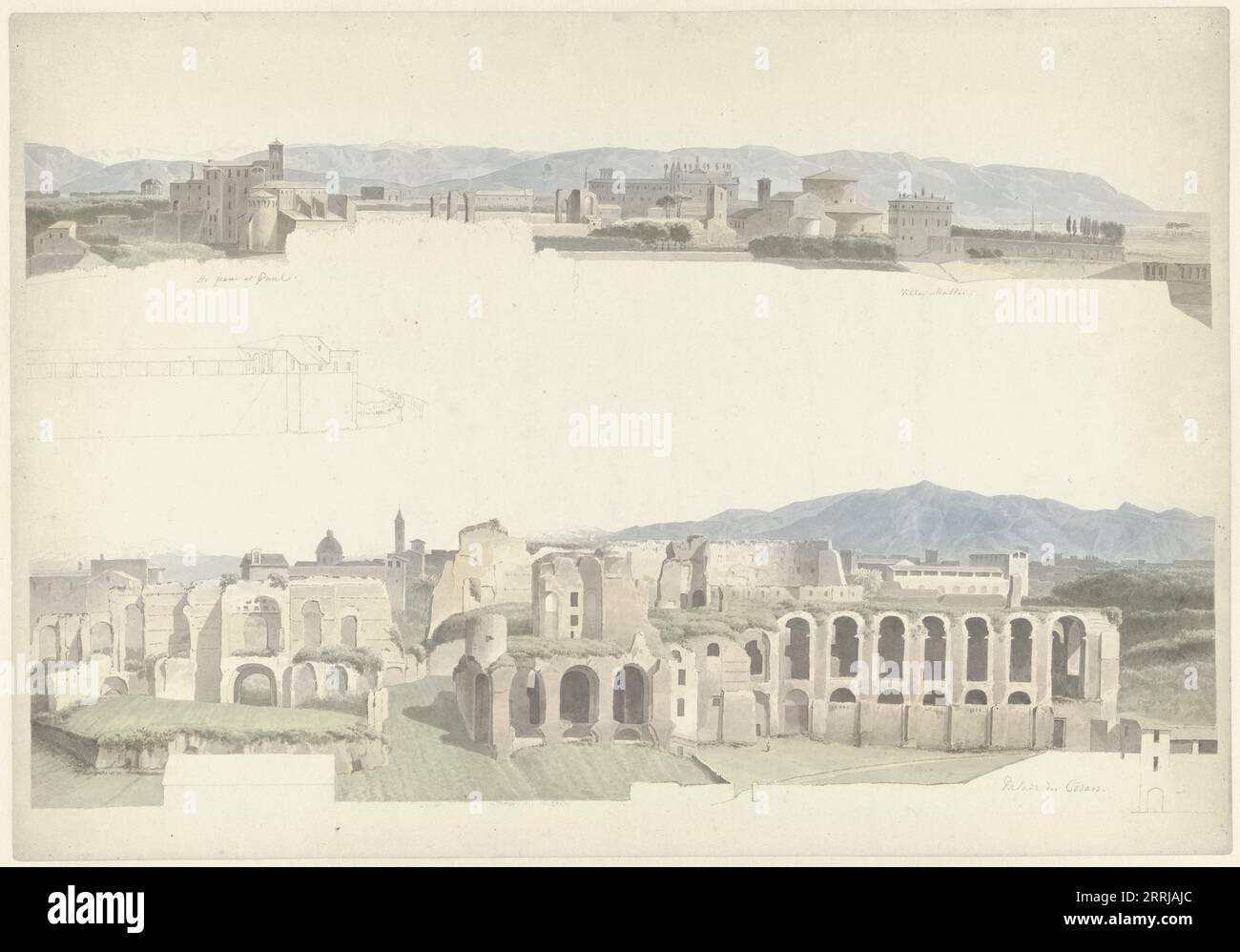 S. Giovanni E Paolo, The Villa Mattei and the Imperial Palaces, c.1809 ...