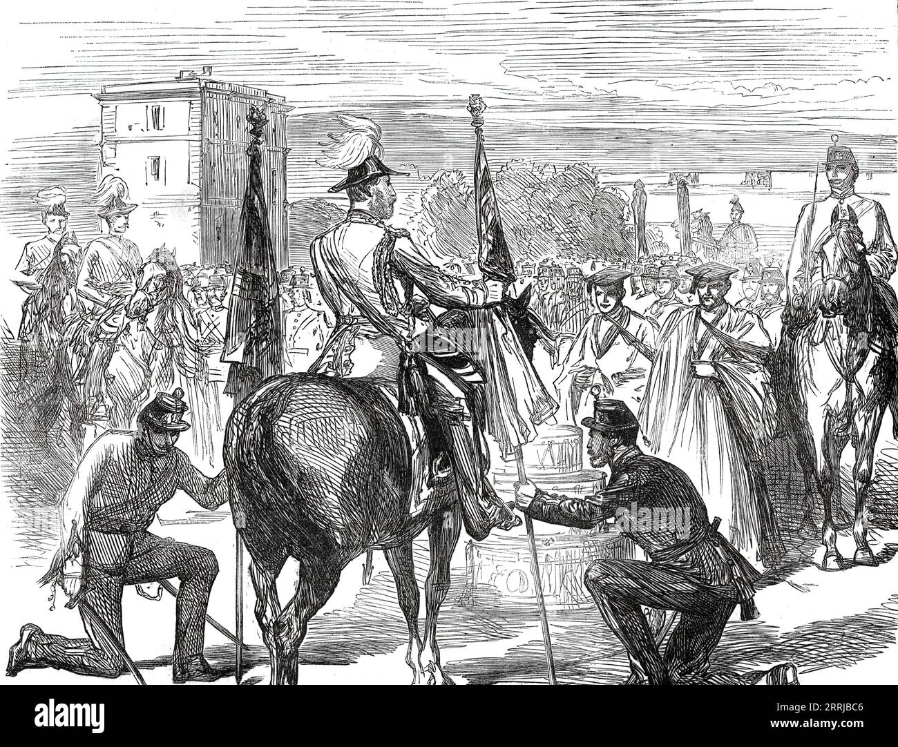 Presentation of Colours to the 98th Regiment by the Prince of Wales at ...