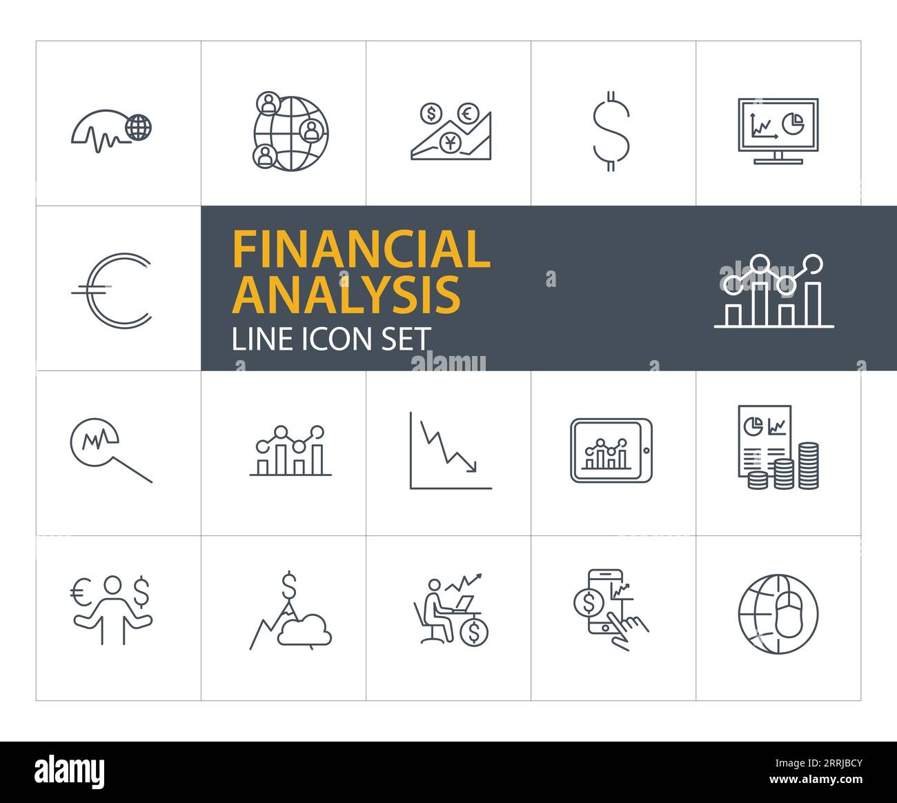 Currency forecast icon outline hi-res stock photography and images - Alamy