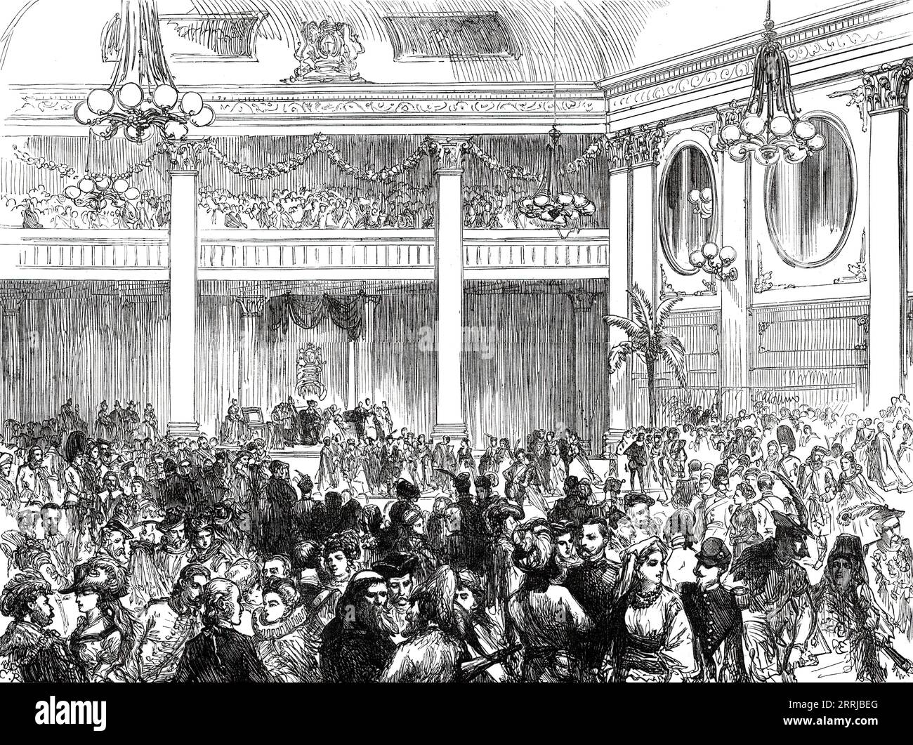 Grand Fancy-Dress Ball at Dublin Castle, 1876. 'The scene in St ...