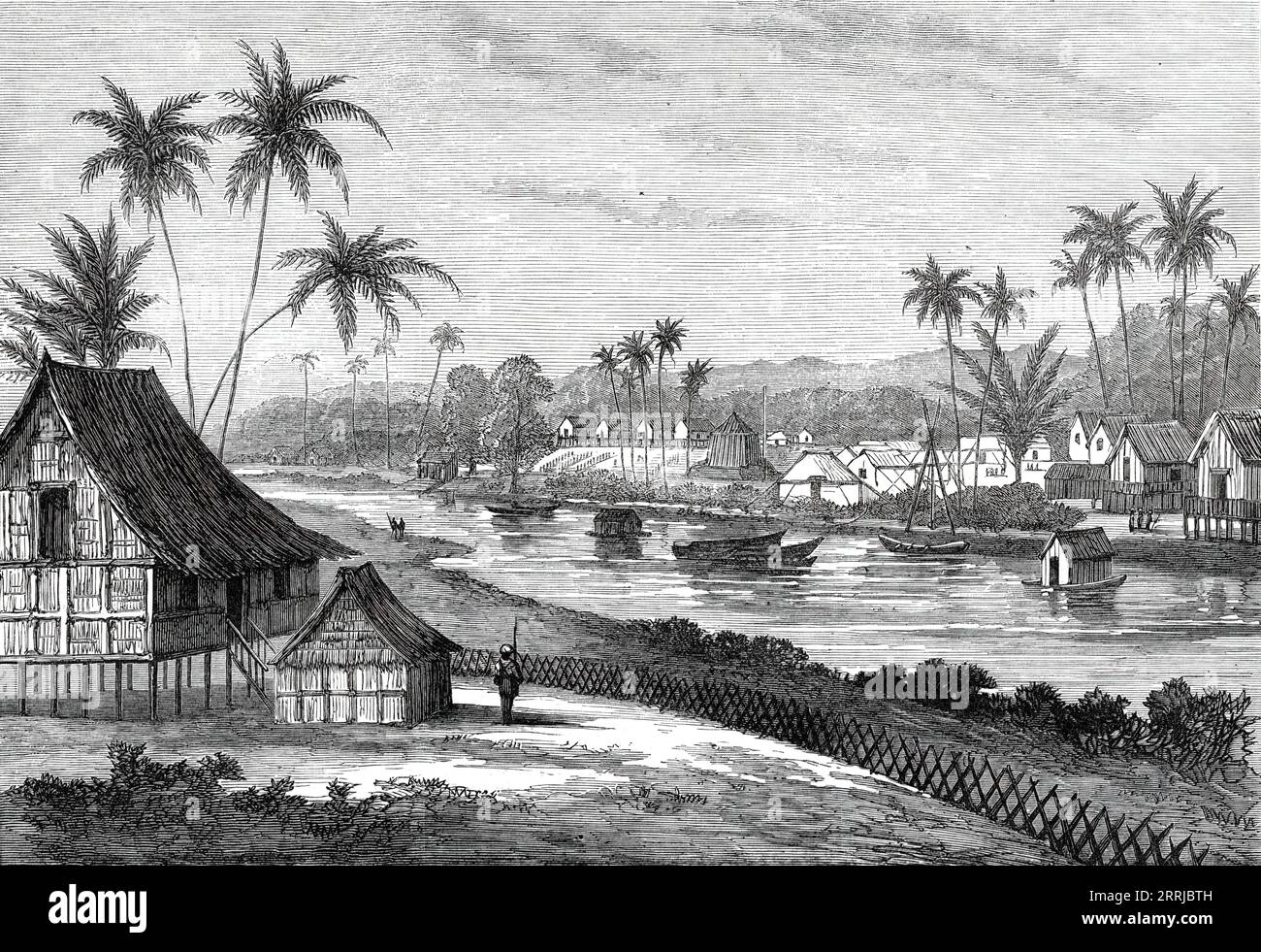 The Expedition against the Malays: View of the Encampment, Bandar Bahru ...