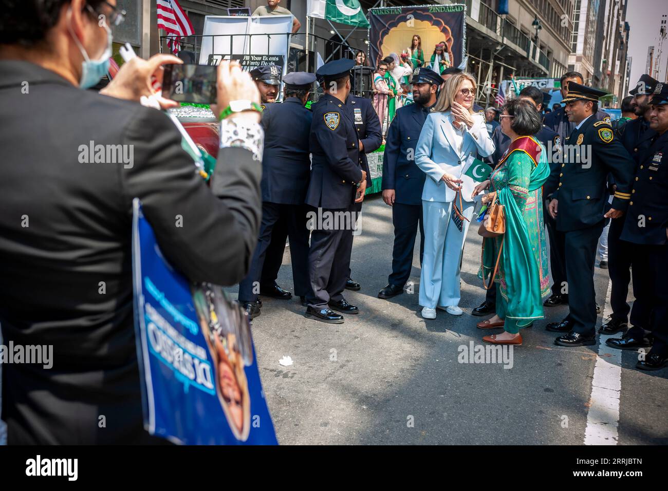 Republican NYC Council candidate for District 6 Diane Di Stasio, right ...