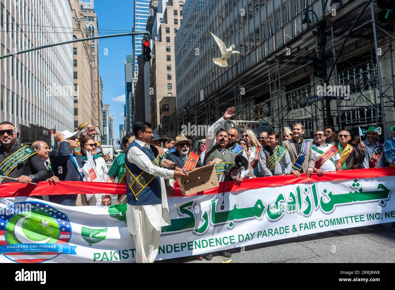 Pakistani-Americans and their supporters march on Madison Avenue in New ...
