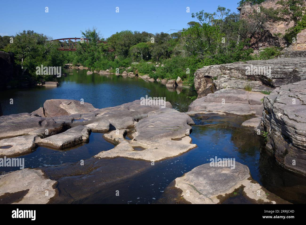 River Aille from the Cascades de l'Aille on the Plaine des Maures ...
