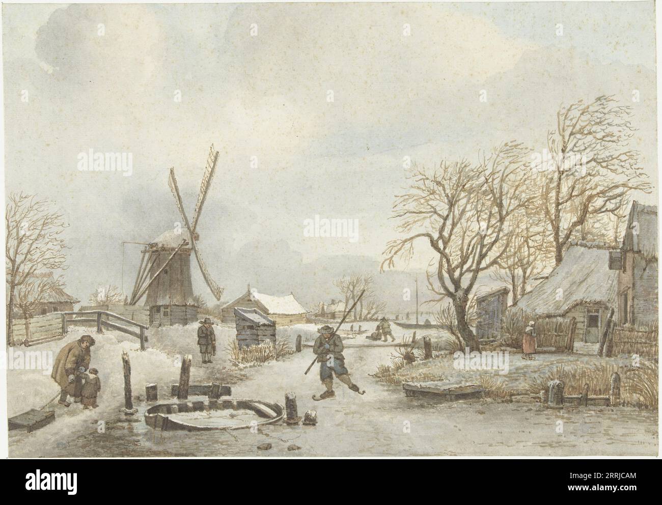 Winter landscape, 1815 Stock Photo - Alamy