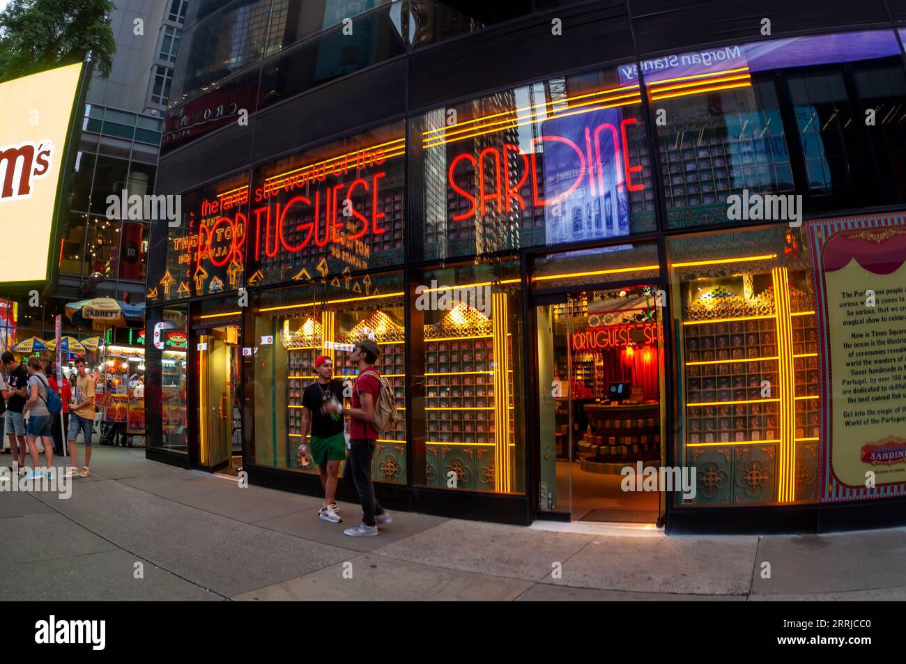 The Fantastic World of the Portuguese Sardine opens in Times Square in New York, seen on ...