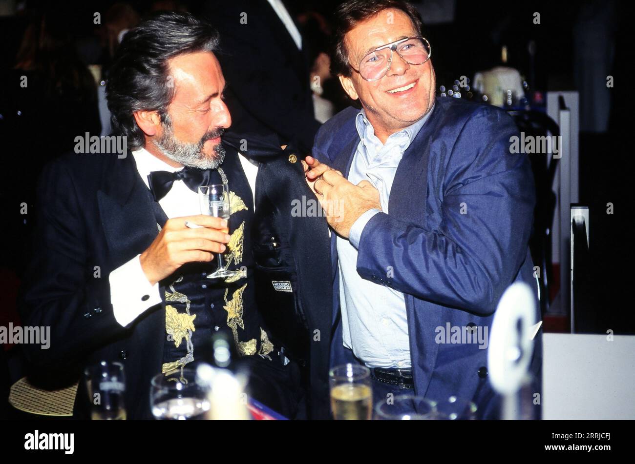 Regisseur Helmut Dietl und Schauspieler Götz George bei der ...