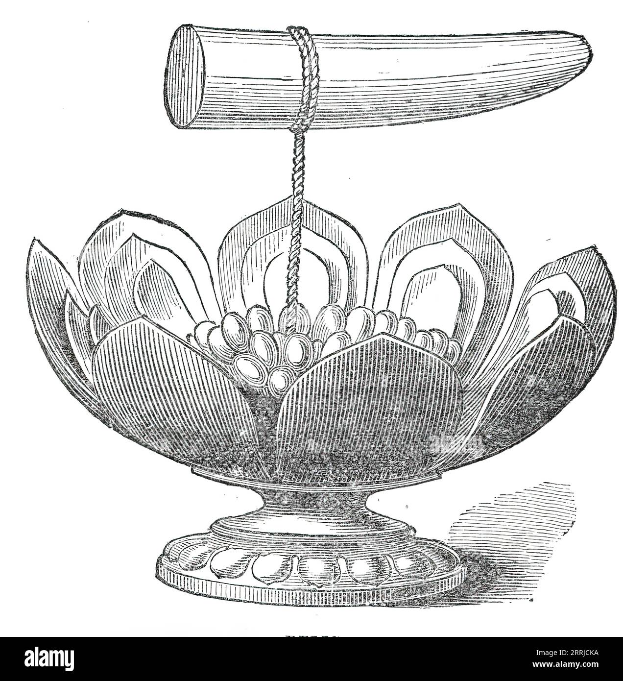 The Dalada, or tooth relic of Buddha, and golden lotus flower in the ...