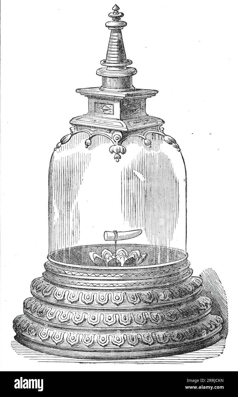 The Dalada as it is exhibited for the worship of the Cinghalese, 1876 ...