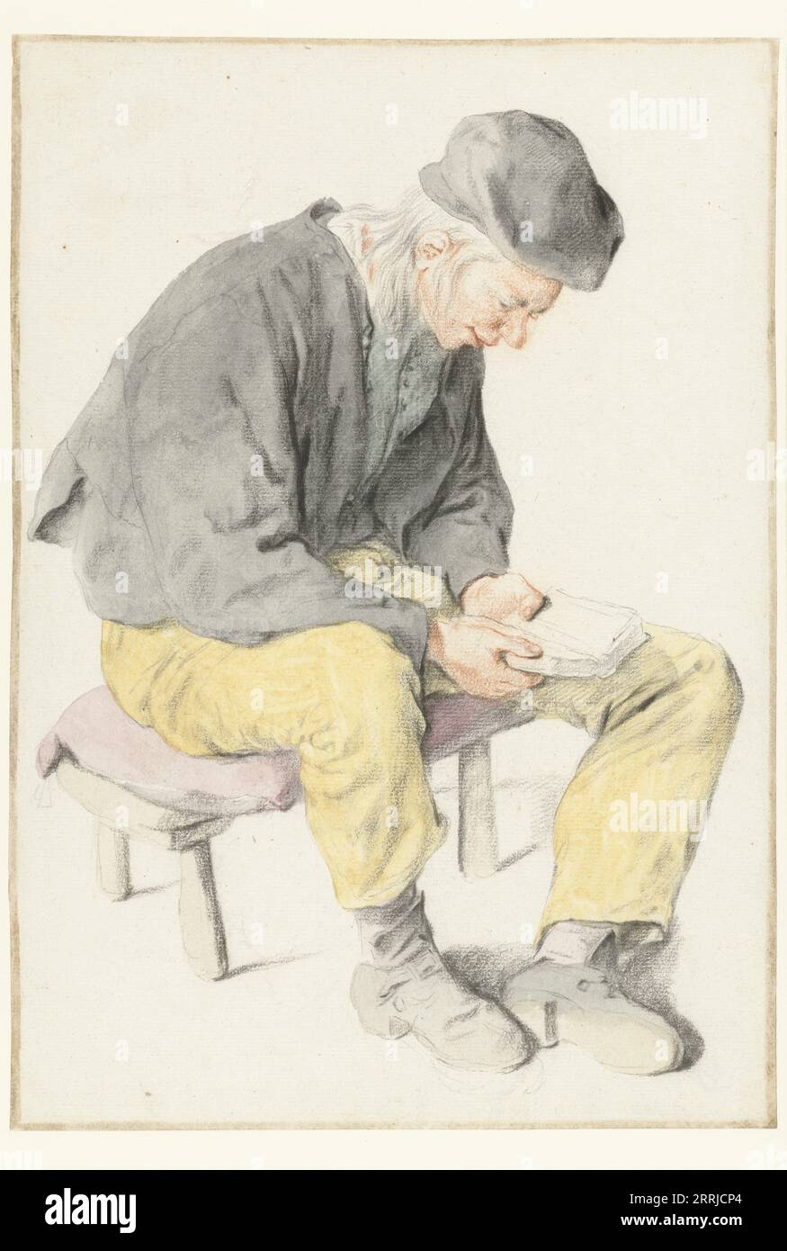 Seated Man Reading, Facing Right, 1690-1700. While this man may not be ...