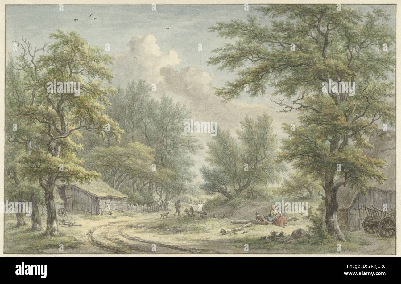 Landscape near Eext, Drenthe, 1806. Dutch rural scene Stock Photo - Alamy