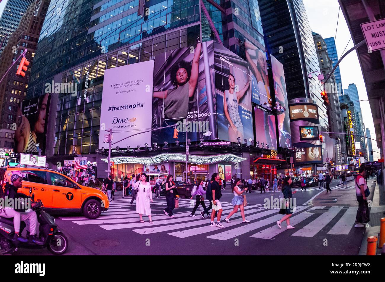 Advertising in Times Square in New York promotes Dove brand soap and ...
