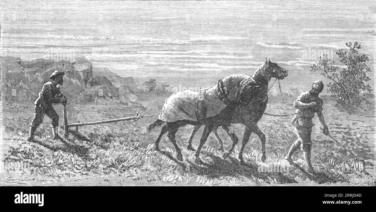 'Ploughing in Turkestan; Notes on Western Turkistan', 1875. From ...