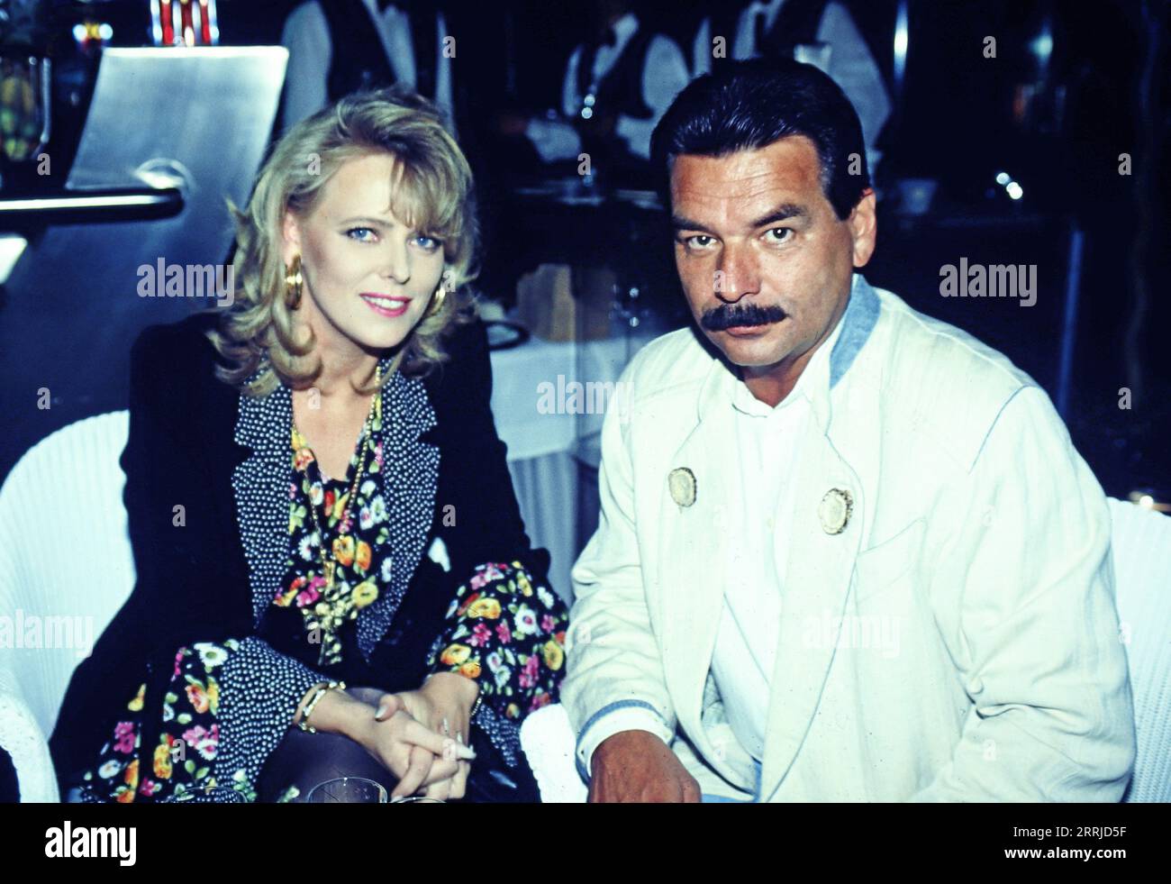 Eva Herman, ARD Nachrichtensprecherin mit Sportreporter Waldemar Waldi ...